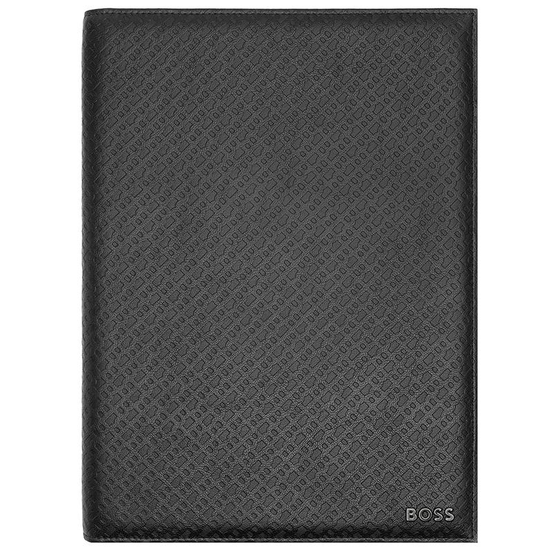 HUGO BOSS MONOGRAM CONFERENCE FOLDER A4 BLACK - Type Center